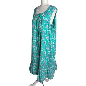 Anthony Richards | Dresses | Anthony Richards Sleeveless Floral Muumuu 3x Teal Green House Dress ...